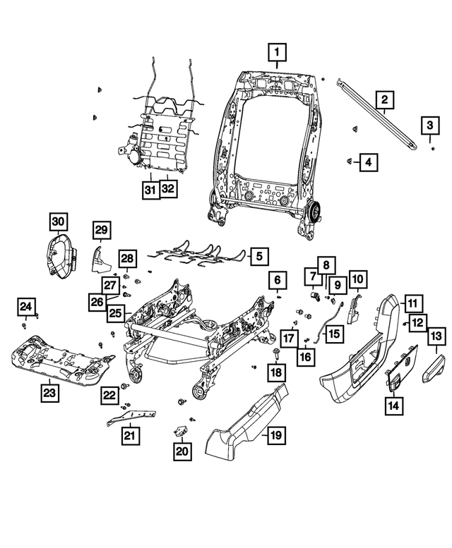 2019-2024 Ram Manual Seat Adjuster 68433845AA | Mopar Factory Parts