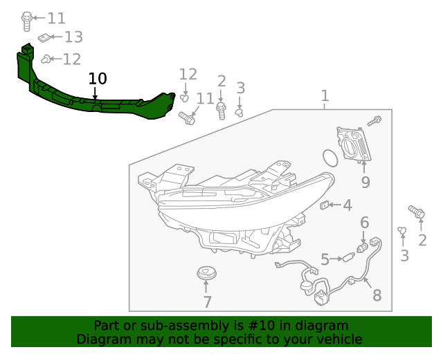 2019-2021 Mazda 3 Mount Bracket - Driver's Side (LH) BDTS-50-160A ...
