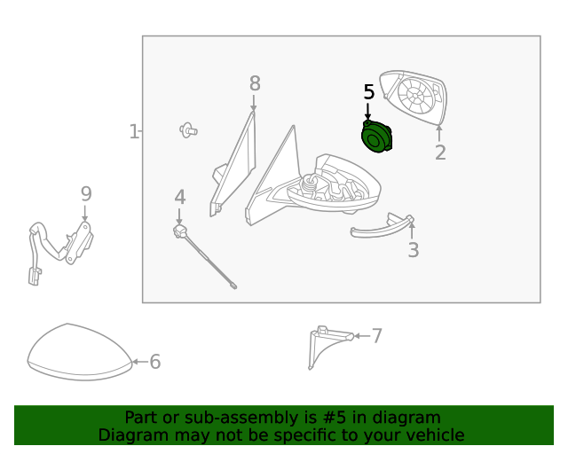 96367-6LA0A - Mirror Motor 2020-2024 Nissan Sentra | Nissan Parts ...