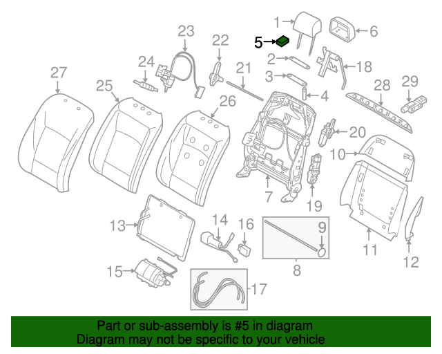 52-10-9-169-585 - Headrest Hardware Kit 2007-2018 BMW | AutoNationParts.com