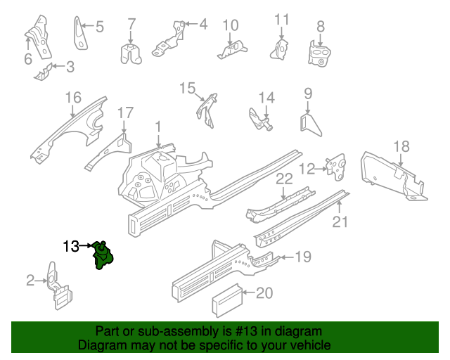 Genuine BMW 41-11-7-174-994 | Apron Assembly Bracket | FREE Shipping on ...