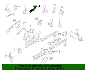 2008-2013 BMW Apron Assembly Bracket 41-35-7-144-046 | BMWPartsDirect.com