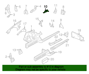 Genuine BMW 41-11-7-135-635 | Apron Assembly Bracket | FREE Shipping on ...