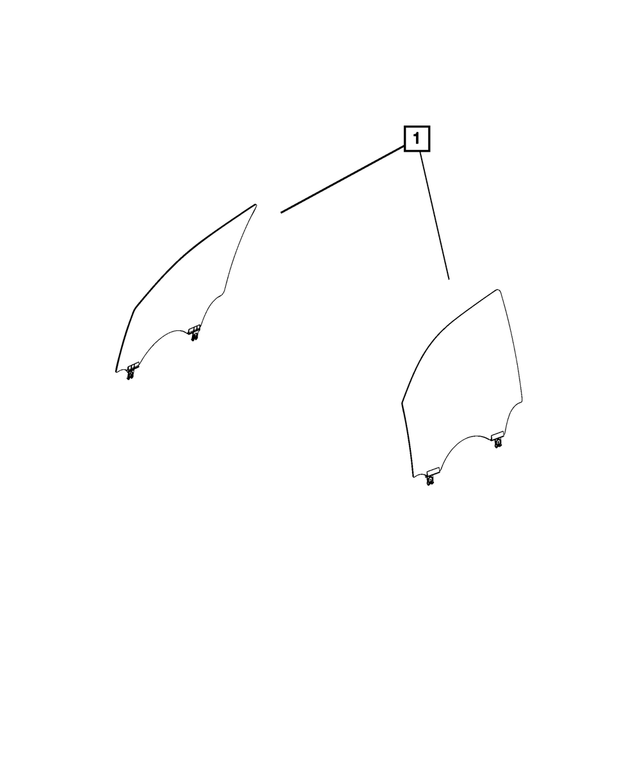 2019-2025 Ram 1500 Front Door Glass, Right 68700350AA | Mopar eStore