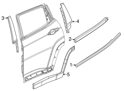 Exterior Trim - Rear Door for 2018 Jeep Compass | Mopar Parts