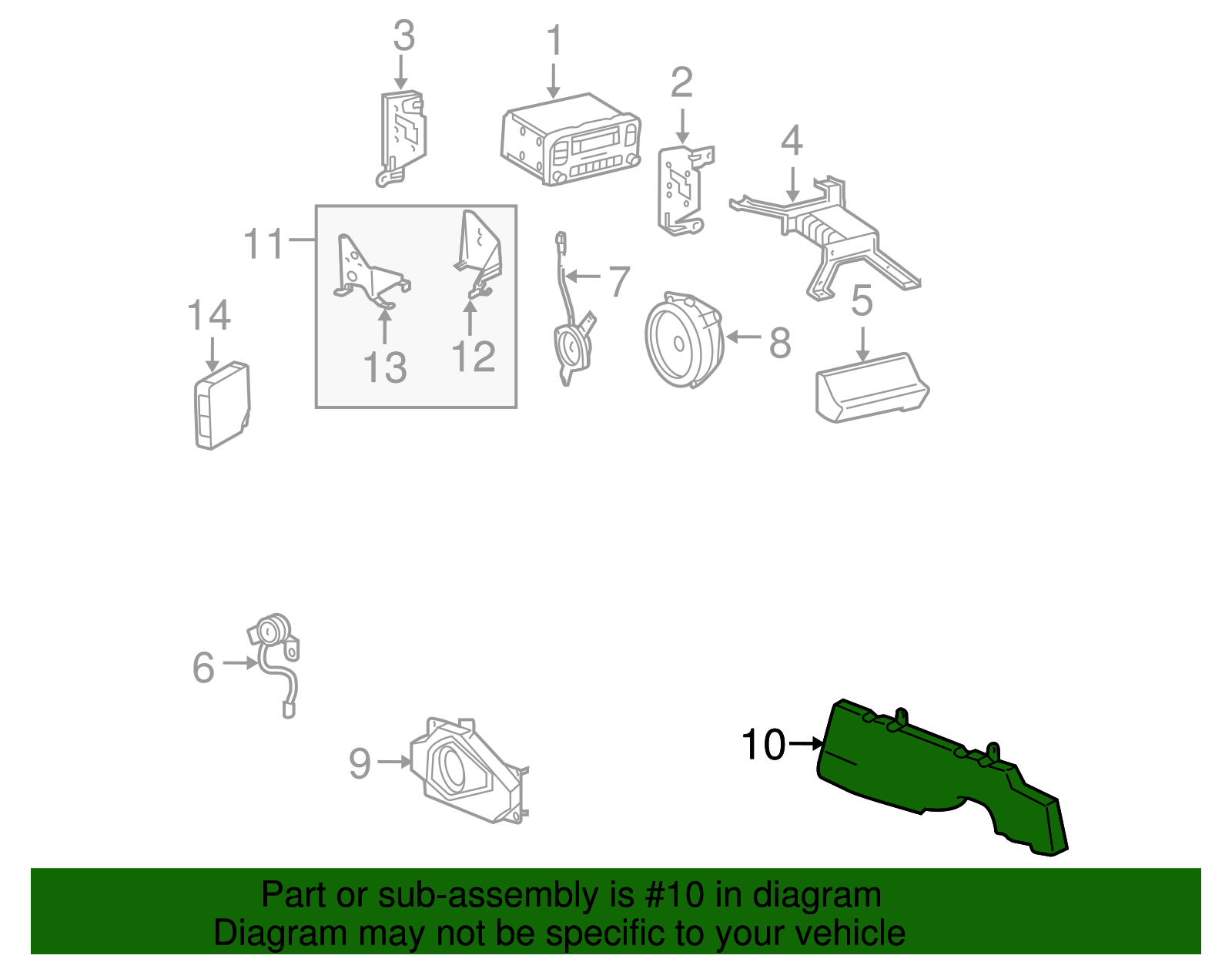 86150-60051 - High-Quality Speaker for 2002-2004 Lexus LX470 ...