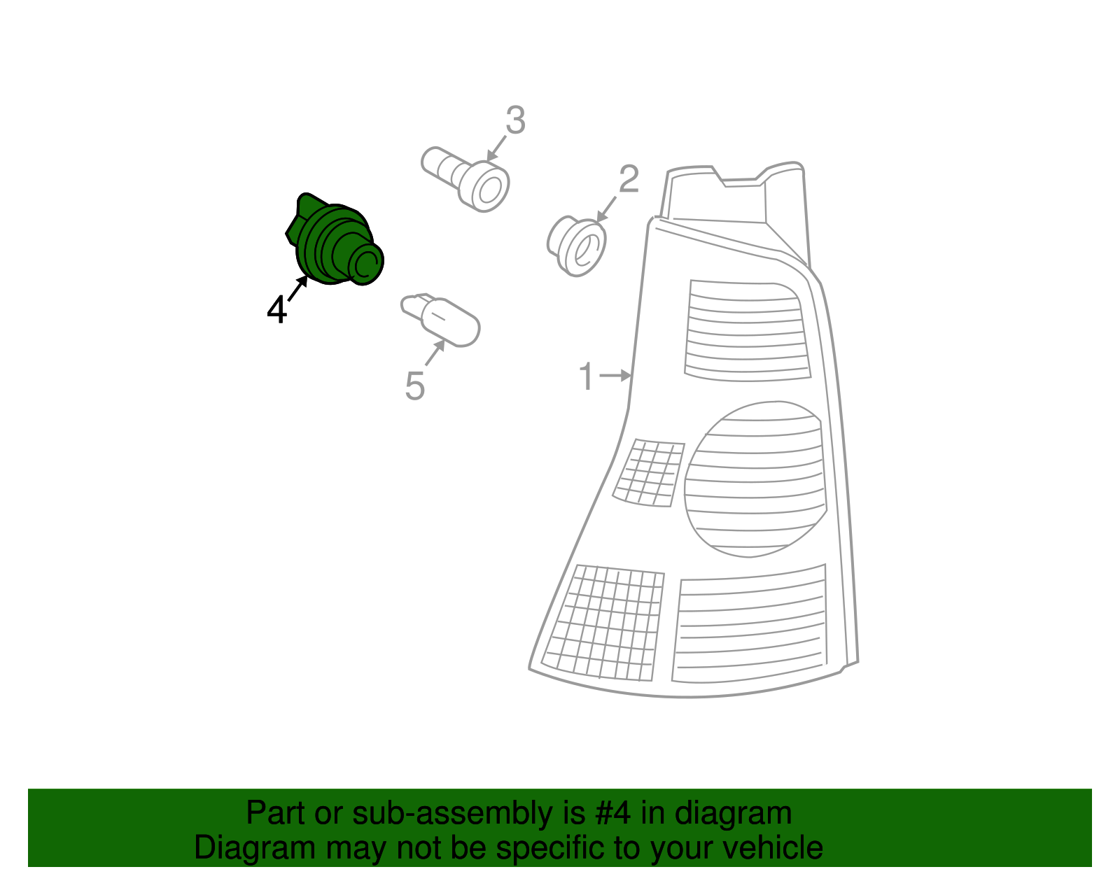 2003-2009 Toyota 4Runner Tail Light Socket (Rear) 9007560057 | Toyota ...