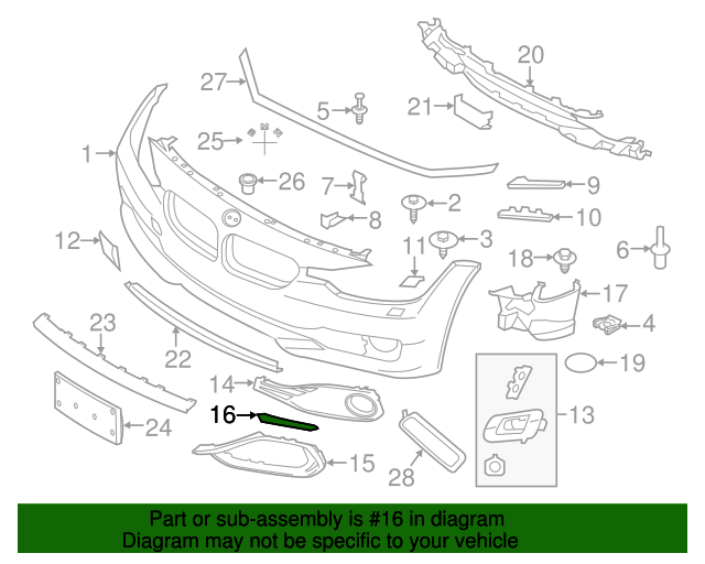 51117294841 - 2014-2018 BMW Finish Molding (51-11-7-294-841) | BMW of ...