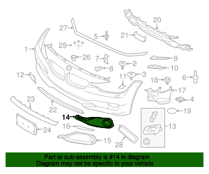2014-2016 BMW Fog Lamp Bezel 51117294833 | OEM Parts Online
