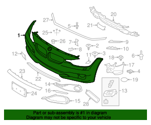 51117363276 - 2014-2020 BMW Bumper Cover (51-11-7-363-276) | BMW of ...