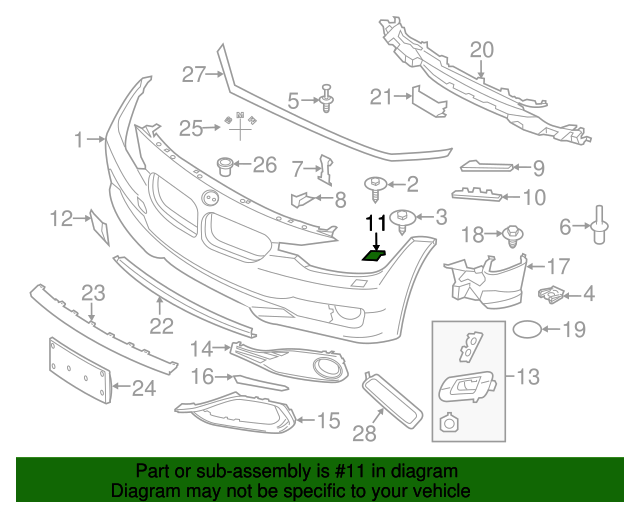 Genuine BMW 51-11-7-363-394 | Lmp Washer Cover - Right | FREE Shipping ...