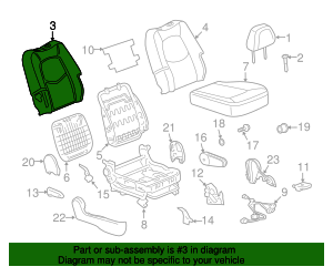 2006-2011 Chevrolet HHR Seat Back Pad 22734073 | AutoNation Parts