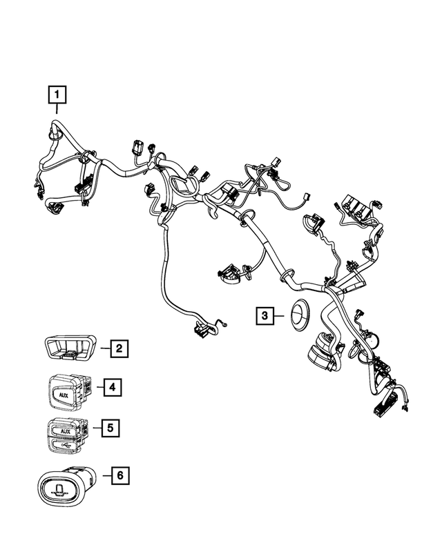 2015 Fiat 500 Instrument Panel Wiring 68216019AB | Mopar Estores