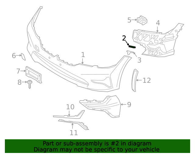 51117422250 - 2019-2023 BMW Bumper Cover Side Bracket (51-11-7-422-250 ...