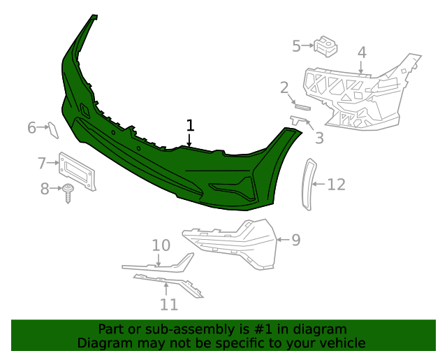 51118496502 - 2019-2022 BMW Bumper Cover (51-11-8-496-502) | BMW of ...