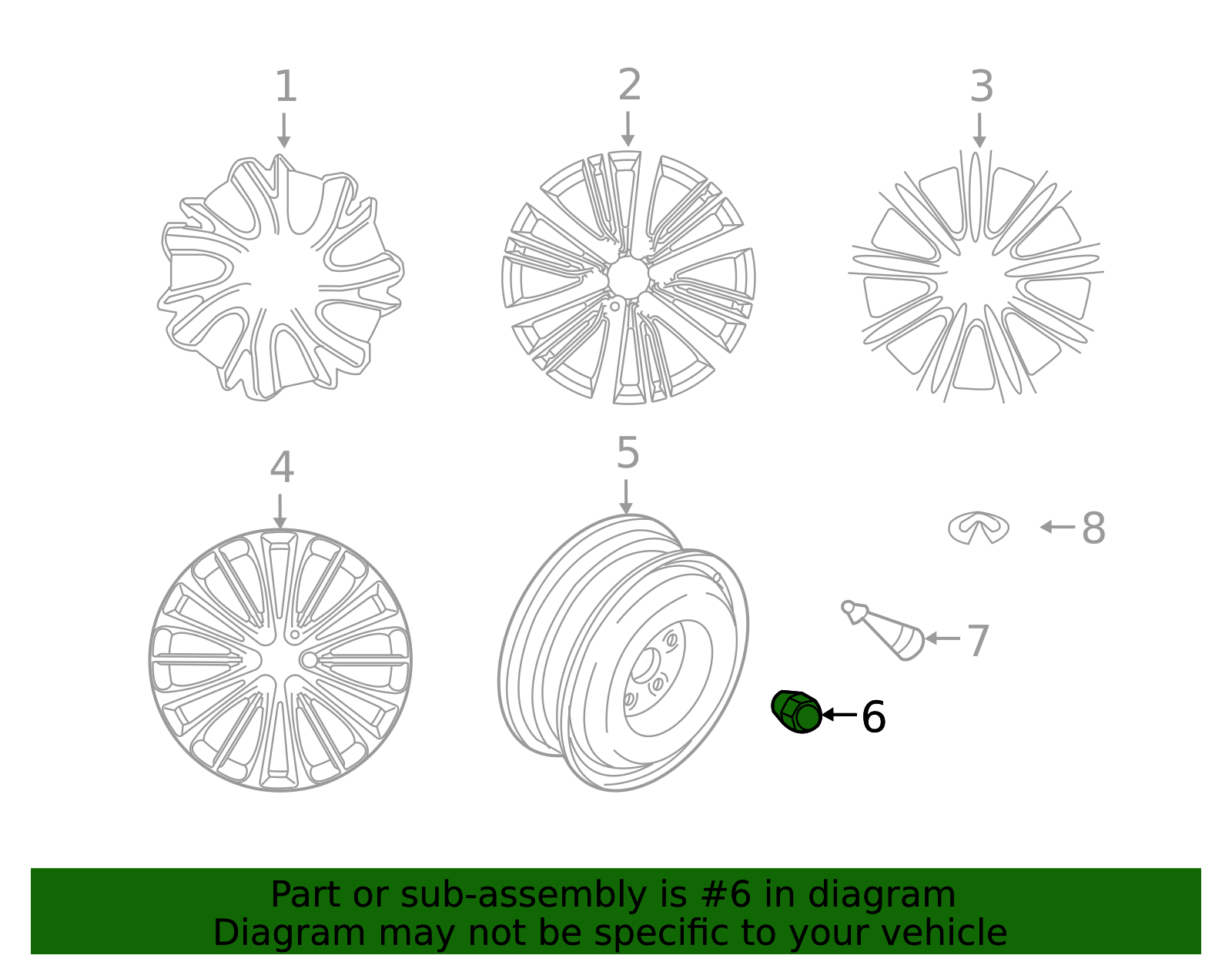 2011-2020 Infiniti Wheel Nut 40224-1LA3A | OEM Parts Online