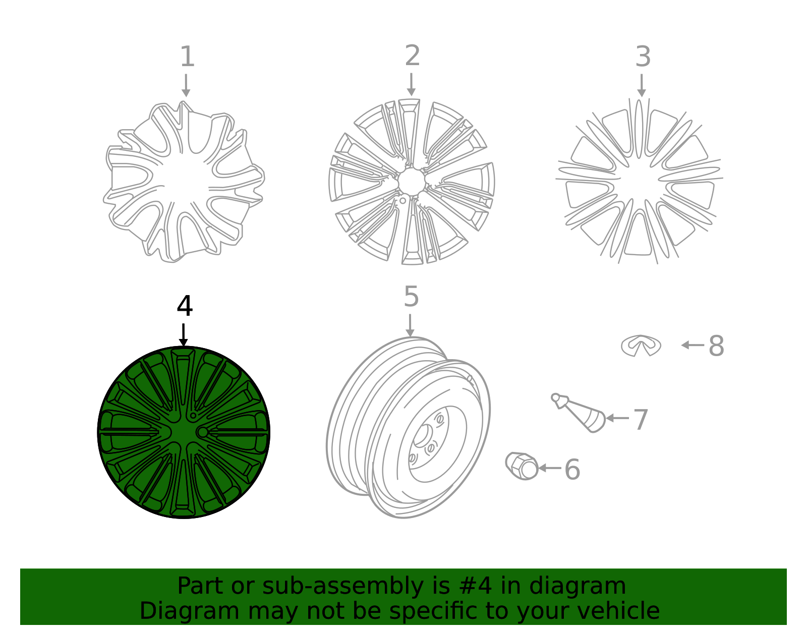 2018-2020 Infiniti QX80 Wheel, Alloy D0C00-6GW4A | Faulkner Infiniti of ...