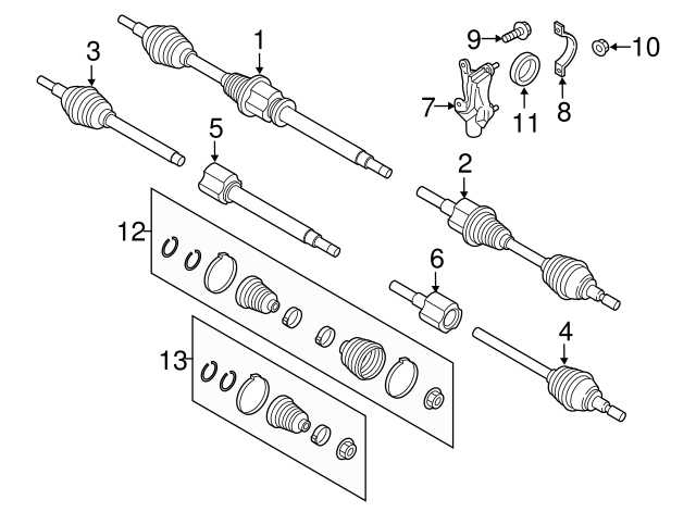 G1FZ-3B436-E - Axle Assembly - 2016-2018 Ford Focus | Ford OEM Parts Outlet