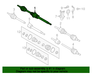 G1FZ-3B436-E - Axle Assembly - 2016-2018 Ford Focus | Ford OEM Parts Outlet