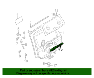 163-740-02-93 - Liftgate Latch Handle 1998-2003 Mercedes-Benz ...