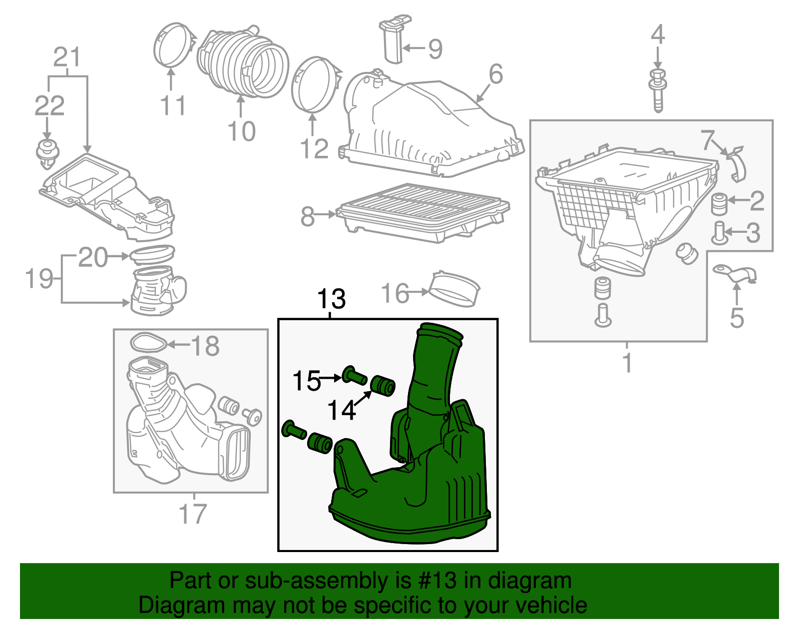 17230-5G0-A00 - Resonator 2013-2017 Honda Accord | Honda Parts Online