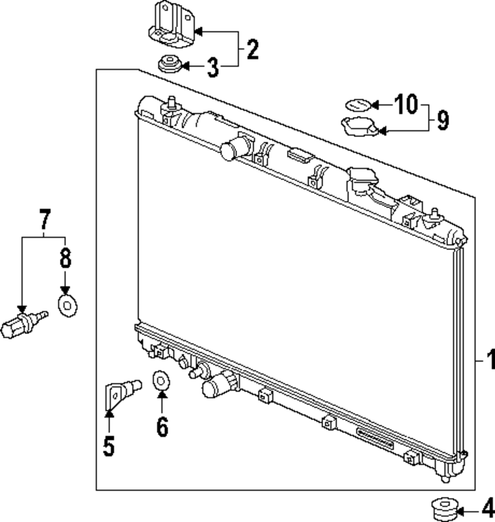 74171-3W0-A00 - Radiator Assembly Upper Bracket 2023-2025 Honda HR-V ...