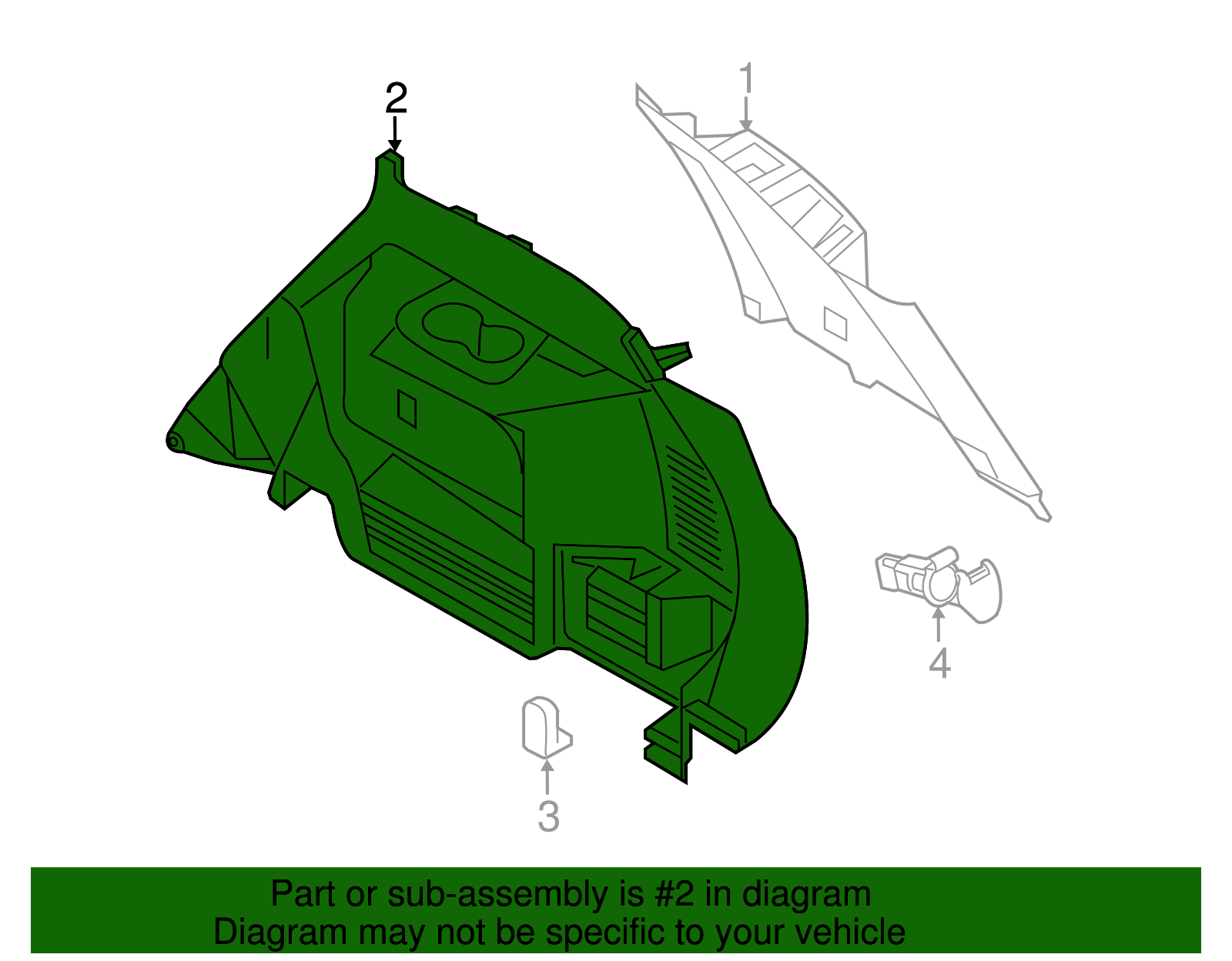 2014-2017 Nissan Rogue Lower Quarter Trim 84951-7FA5B | Nissan Parts Plus