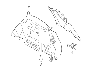 2014-2017 Nissan Rogue Lower Quarter Trim 84951-7FA5B | Nissan Parts Plus