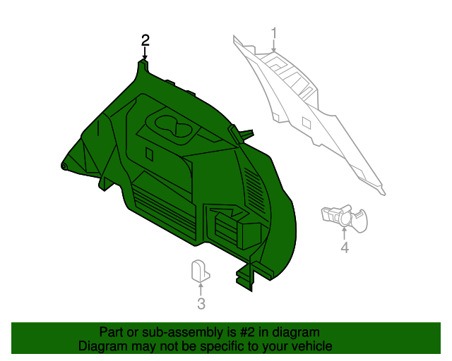 2014-2016 Nissan Rogue Lower Quarter Trim 84950-4BA5A | OEM Parts Online