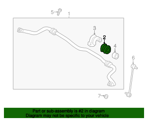 54813-2Y000 - Stabilizer Bar Bushing 2014-2016 Kia Sportage | Kia.Parts ...