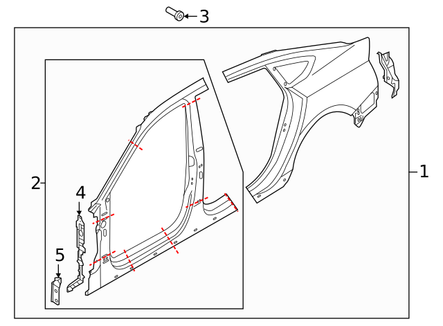 2018-2024 Audi Body A-Pillar Bracket 8W6-809-076-A | Audi USA Parts