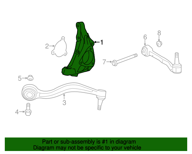 2016-2024 GM F (S)Knuckle (Replaces Part Number 84004746) 84169866 GM ...