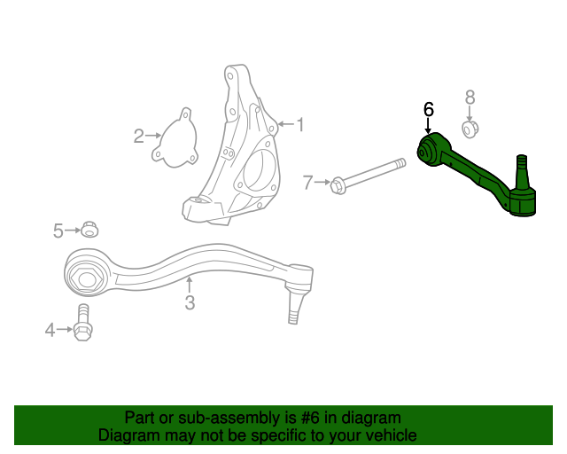 2016-2024 Chevrolet Camaro Front Passenger Side Rear Lower Control Link ...