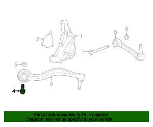 2013-2023 GM M12x1.75x106 Front Lower Suspension Control Arm Front Bolt ...