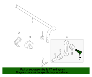 1998-2010 Volkswagen Suspension Stabilizer Bar Link Bolt N-106-654-01 ...