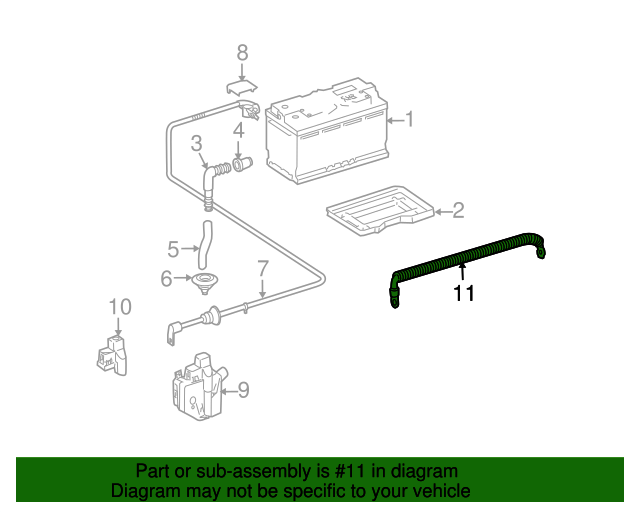 164-440-45-39 - Battery Cable 2007-2012 Mercedes-Benz | AutoNationParts.com