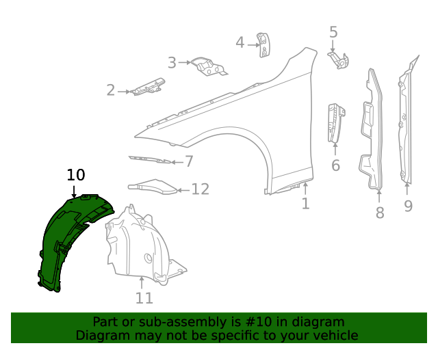 223-690-01-00 - Ft Fender Liner 2021-2024 Mercedes-Benz | Mercedes-Benz ...