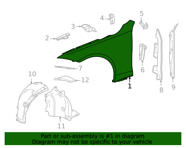 223-880-02-00 - Fender 2021-2023 Mercedes-Benz | Mercedes-Benz USA Parts