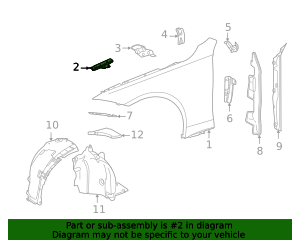 223-880-05-00 - Fender Bracket 2021-2023 Mercedes-Benz ...