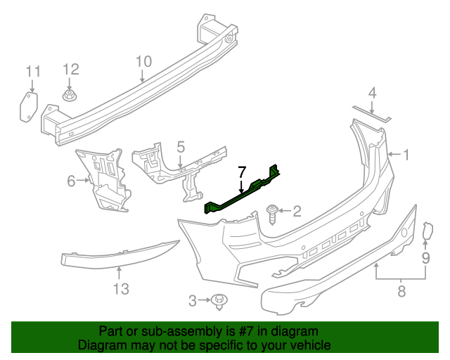 51128059886 - 2016-2022 BMW X1 Center Bracket (51-12-8-059-886) | BMW ...