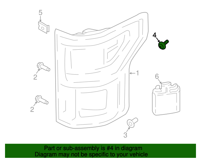 2015-2023 Ford Tail Lamp Assembly Grommet W717970-S300 | OEM Parts Online