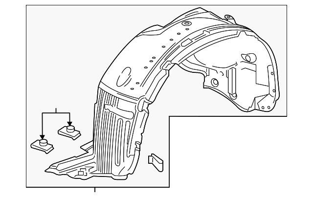 74151-T6Z-A00 - 2021-2025 Honda - Fender Liner | Genuine Honda Parts