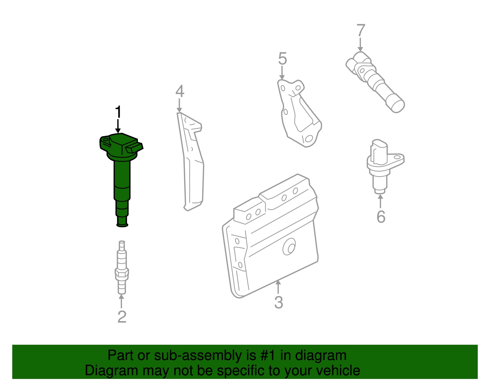 Genuine Toyota Direct Ignition Coil part# 90919-02258 for 2008-2022 ...