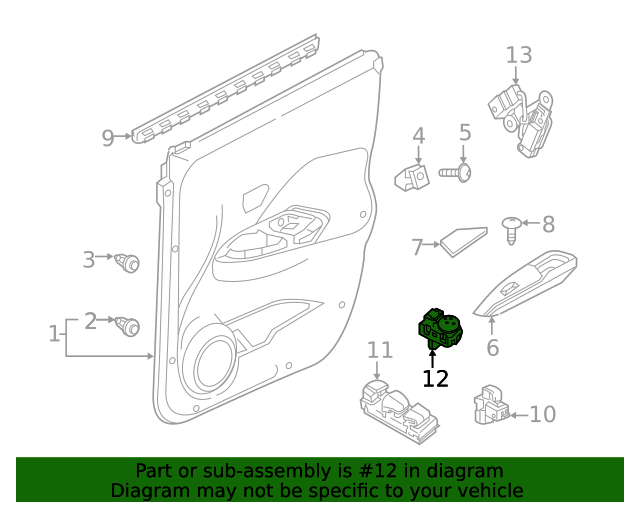 2018-2024 Nissan Mirror Switch 25570-5RA0A | Nissan Parts Plus