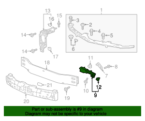 2016-2021 Chevrolet Malibu Driver Side Front Bumper Fascia Guide ...