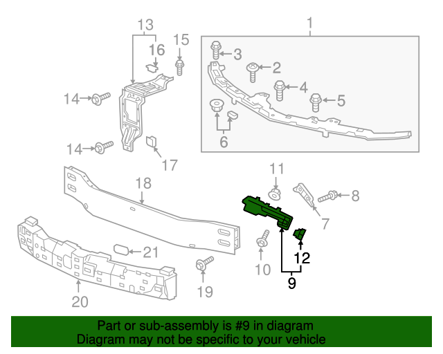 Genuine OEM Driver Side Front Bumper Fascia Guide Part# 84650637 Fits ...