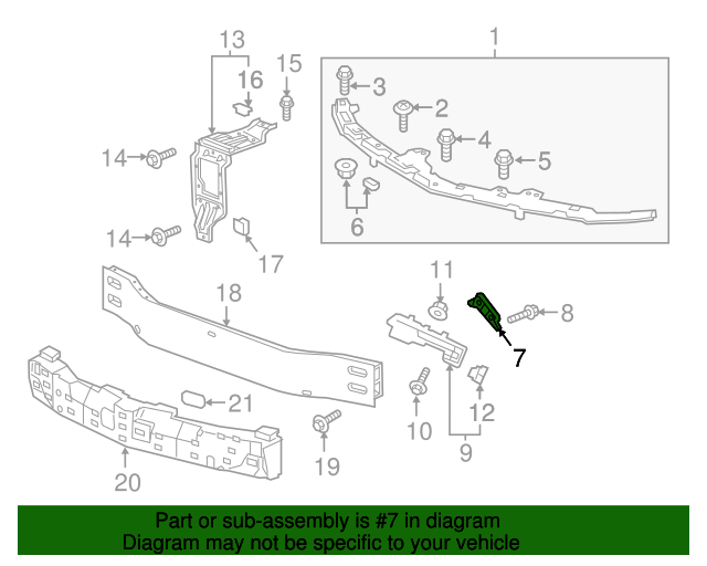 2016-2021 Chevrolet Malibu Front Driver Side Bumper Fascia Guide ...
