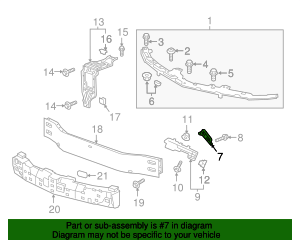2016-2020 Chevrolet Malibu Upper Retainer 23424576 | TascaParts.com