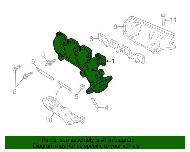2012-2019 Mopar EXHAUST MANIFOLD - Passenger Side (RH) 5038536AD ...