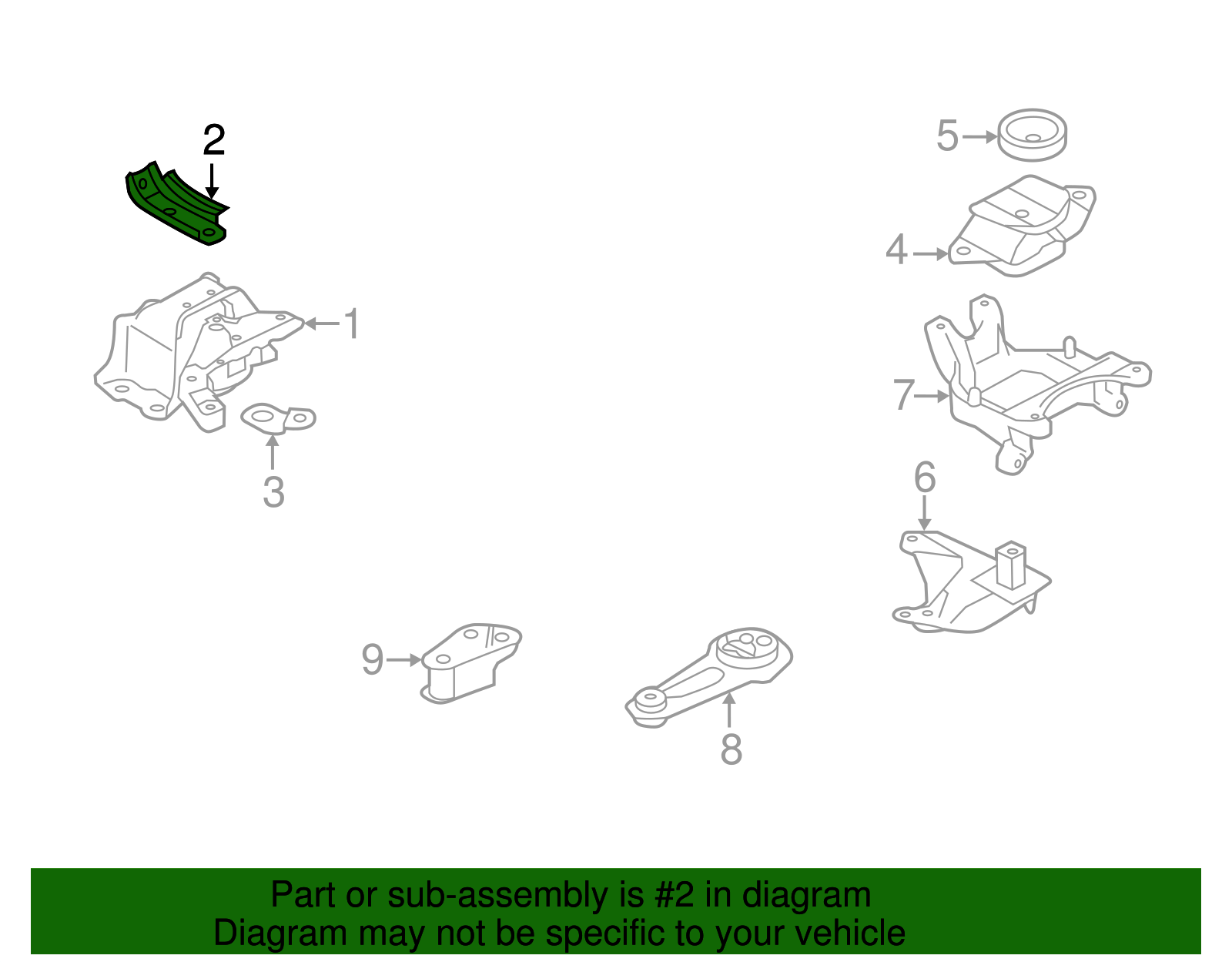 2012-2019 Nissan Front Mount Upper Bracket 11237-1HS3A | Sullivan ...